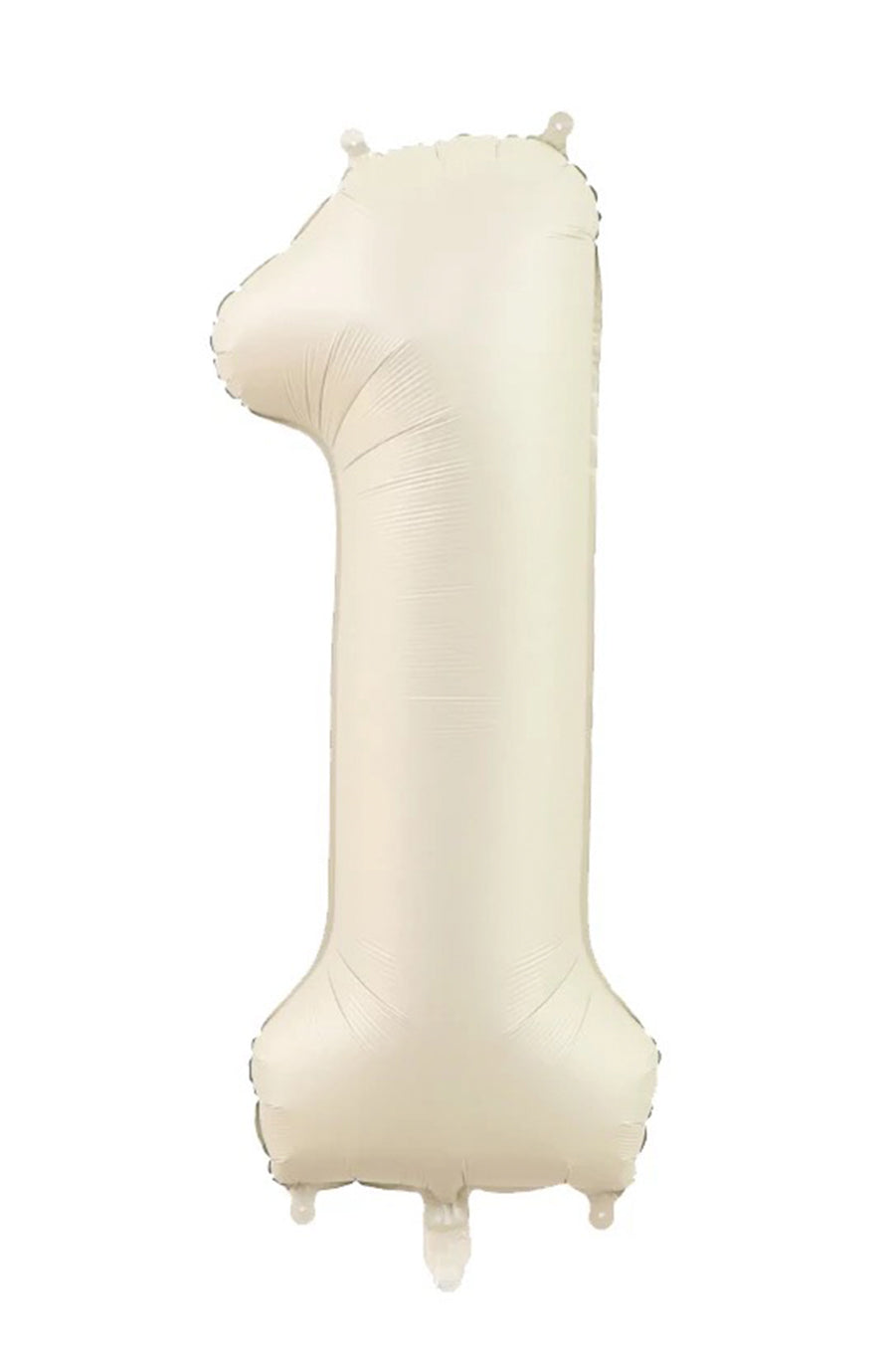 Jumbo Matte Cream Foil Number 1 Balloon 100cm | BAISIK