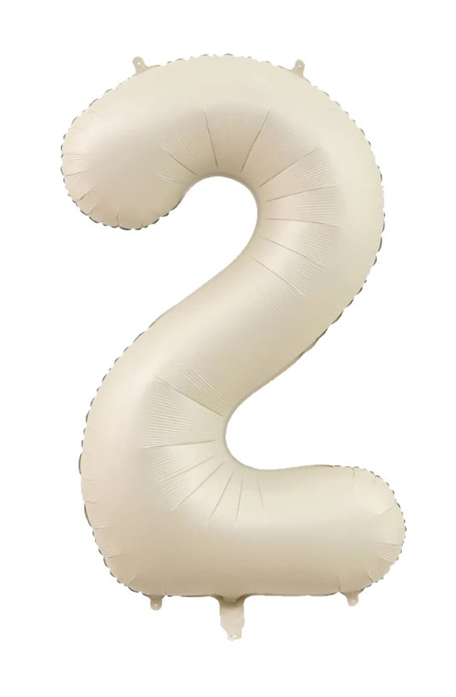 Jumbo Matte Cream Foil Number 2 Balloon 100cm | BAISIK